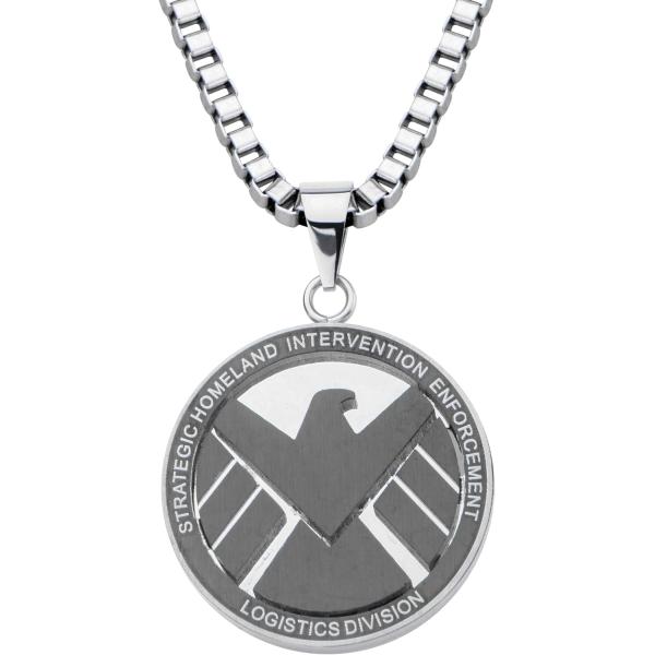 商品名Marvel Comics メンズ ステンレススチール シールドチェーンネックレス 24インチMarvel Comics Men's Stainless Steel S.H.E.I.L.D. (Strategic Homeland I...