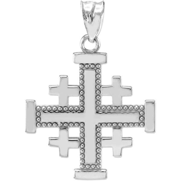商品名Masonic Jewelry (フリーメイソン) 925スターリングシルバー エルサレム クロスペンダントMasonic Jewelry (Freemason) .925 Sterling Silver Heraldic Jerus...
