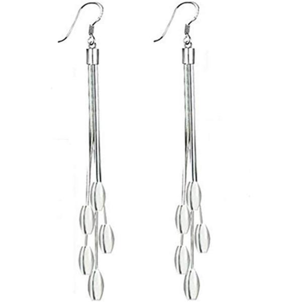 商品名FB Sterling Silver Pin Teardrop Bead Dangling Drop EarringsHithop Sterling Silver Pin Teardrop Bead Dangling Drop Ear...