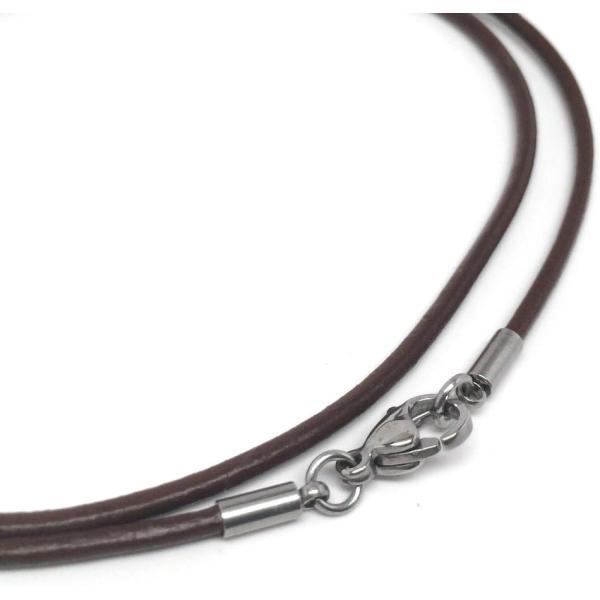 商品名ブラウンレザーネックレスコード2 mm withステンレススチールクラスプ(16   30インチ) ブラウンLoralyn Designs Brown Round Leather Necklace Cord (2mm) with St...