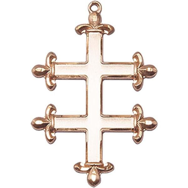 商品名14 ktゴールドクロスのLorraineメダル。Includesデラックスflip-topギフトボックス。メダル/ペンダントメジャー1 "" x 5 / 8 ""F A Dumont 14kt Gold Cross of Lorra...