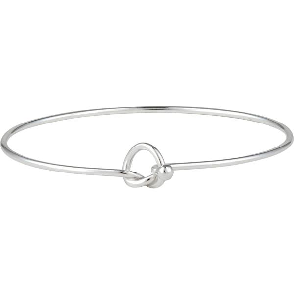 商品名Silverly Women 's。925スターリングシルバー光沢仕上げFriendshipノットフック圧力クラスプバングルブレスレットSilverly Polished 925 Sterling Silver Bracelet fo...