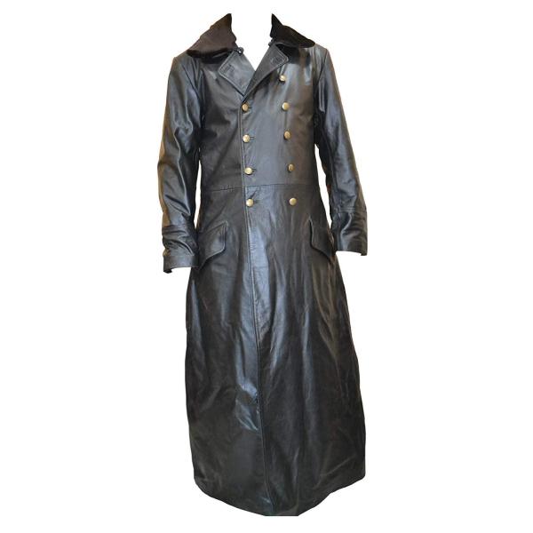 商品名: SouthBeachLeather OUTERWEAR メンズ US サイズ: Medium カラー: ブラック WW2 Leather German Waffen Elite Long Coat SouthBeachLeathe...