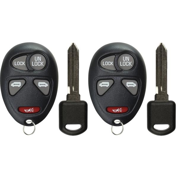 商品名: KeylessOption Keyless Entry Remote Control Car Key Fob and Ignition Key Replacement For L2C0007T (Pack of 2) Keyles...