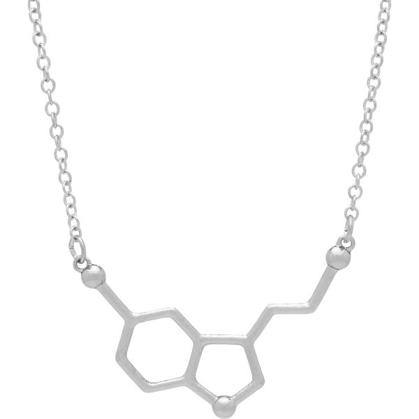 商品名Art Attack セロトニンホルモン分子 DNA 化学 科学パーティー ペンダントネックレス, 金属Art Attack Serotonin Molecule Chain Necklace, Hormone DNA Dopamin...