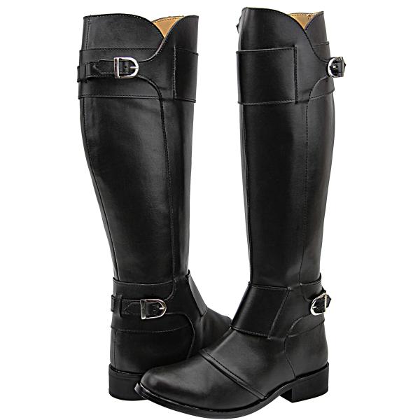 商品名: FAMMZ メンズ カラー: ブラック FAMMZ Mens Man Desire Fashion Stylish Motorcycle Riding Leather Tall Knee High Boots Color - Bl...
