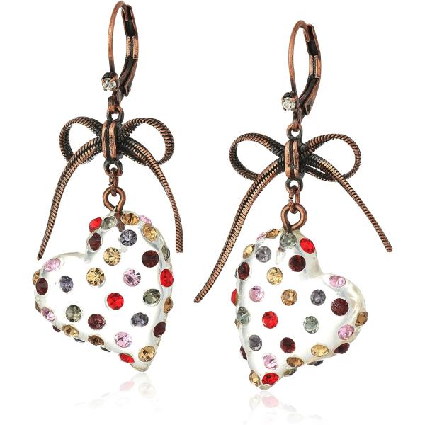 商品名Betsey Johnson マルチルーサイトハートドロップイヤリング one sizeBetsey Johnson Stone Lucite Heart Drop Earringsブランド：Betsey Johnson商品サイズ：o...