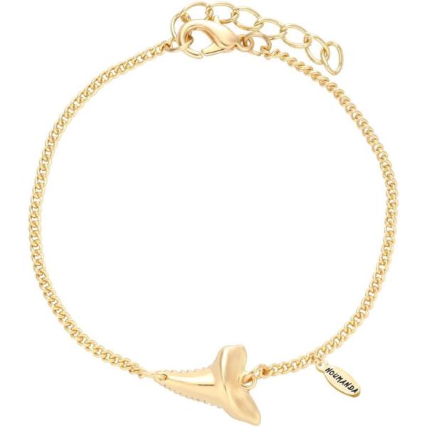 商品名noumandaゴールドトーンサメの歯チャームブレスレットNOUMANDA Gold Tone Shark Tooth Charm Bracelet (gold)ブランド：NOUMANDA商品サイズ：7 5 inch高さ：2.8 cm...