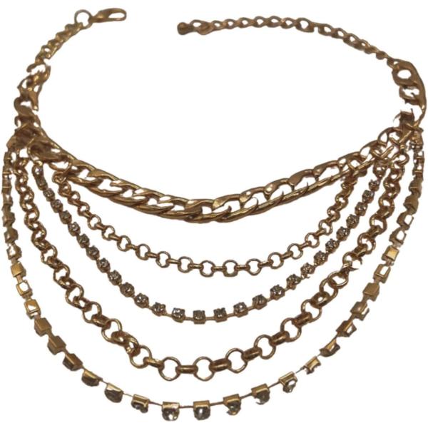 商品名TFJ レディース ファッション ジュエリー ブーツ ブレスレット トライアングル ホワイト 幾何学 チャーム メタルチェーン ヒール 靴 ゴールドWomen Fashion Jewelry Boot Bracelet Shoe Ch...