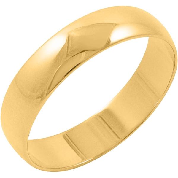 商品名伝統的な無地の結婚指輪 紳士用 10K イエロー ゴールド 5mm (リング サイズ 7 - 12.5)Oxford Ivy Men's 10K Yellow Gold 5mm Classic Traditional Plan Wed...