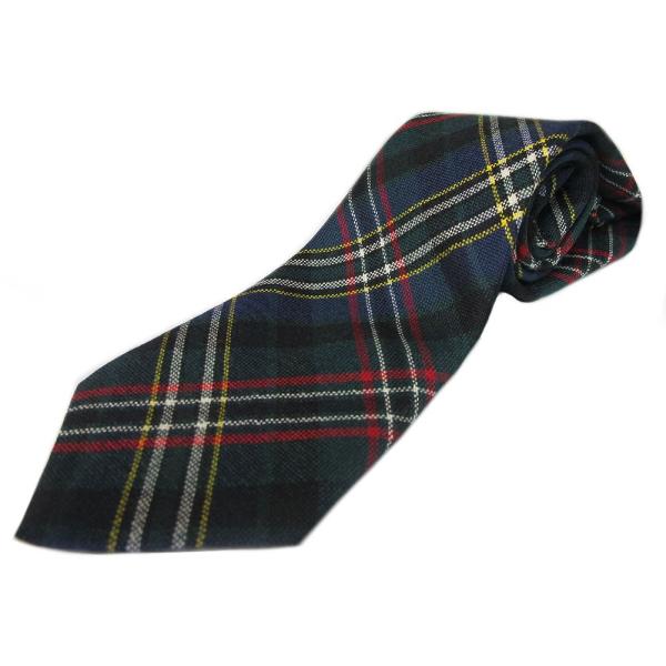 商品名: Ingles Buchan メンズ スコットランド ウール100% 格子縞タータンタイ - 100クラン, スコットグリーン, One Size Ingles Buchan Mens Scottish Wool Tartan Ti...