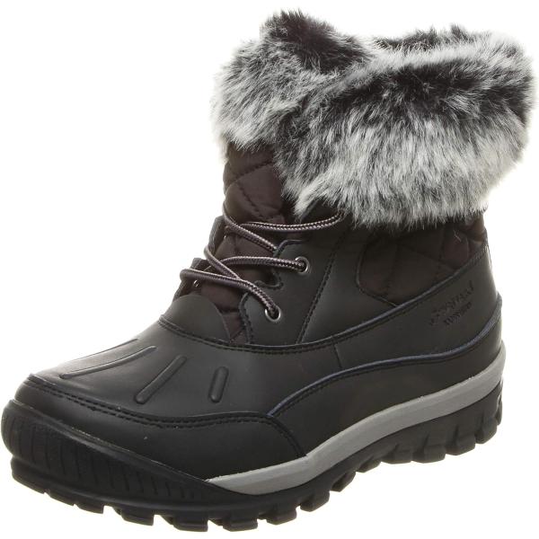 商品名BEARPAW レディース ベカ ナイロン レザー シープスキン ファー 防水ブーツ US サイズ: 5 カラー: ブラックBEARPAW Women's Becka Black/Grey Size 5 | Women's Boot ...