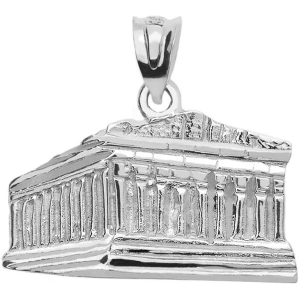 商品名Greek temple Parthenon Akropolisチャームペンダント925スターリングシルバーGreek Temple Parthenon Akropolis Charm Pendant in 925 Sterling ...