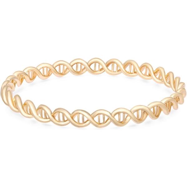 商品名NOUMANDA ダブルヘリックス 3色 シルバーとゴールド DNA ブレスレット ジュエリー 女性用, 6 7 cm, 銅NOUMANDA Double Helix 3color Silver and Gold DNA Bracel...