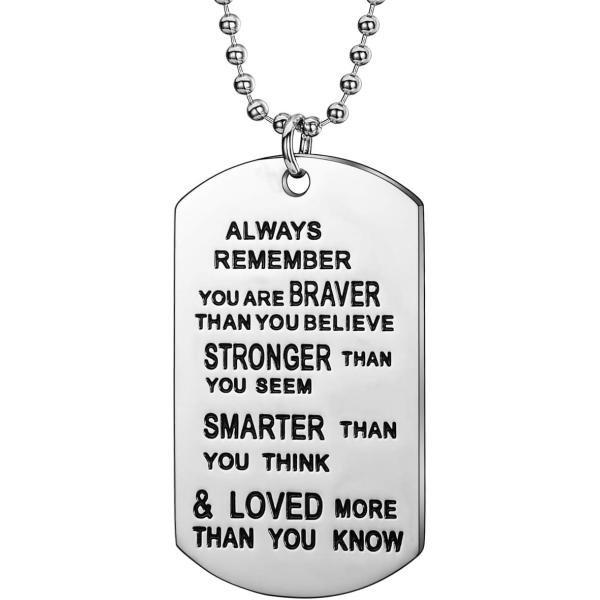 商品名Always Remember You are Braver Than You Believeジュエリーペンダントネックレス インスピレーションを与えるギフトAlways Remember You Are Braver Than Yo...