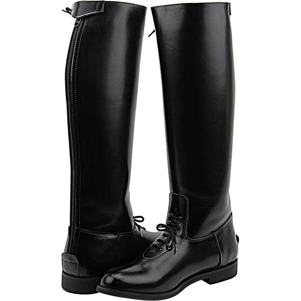 商品名[FAMMZ] レディース カラー: ブラックFAMMZ MB-2 Women Ladies Motorcycle Police Patrol Leather Tall Knee High Riding Boots - Black 8...