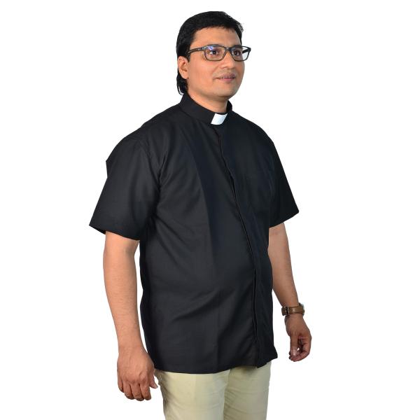 商品名: Clerical Clergy Vicar Priestカラーメンズシャツショートスリーブ US サイズ: 3L カラー: ブラック ScorpionEXO Clerical Clergy Vicar Priest Collar ...