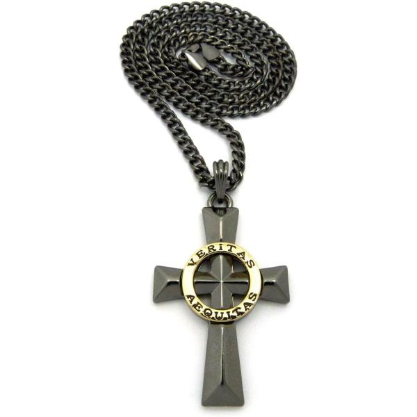 商品名Shiny Jewelers USAメンズ Veritas AEQUITAS クロス Boondock セインツ ペンダントチャーム キューバチェーンネックレスShiny Jewelers USA. Mens Veritas AEQU...