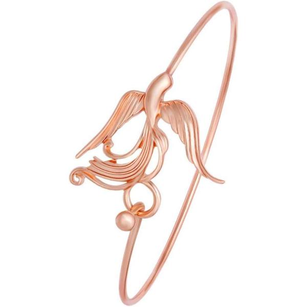 商品名manzhen Good Luckバングル中国スタイルTie The KnotブレスレットバングルPhoenix Birdバングルの女性 D:2.7inches/6.8cmMANZHEN 18K GoLd Plated Phoenix...