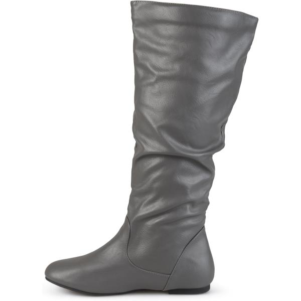 商品名[Journee Collection] レディース Jayne US サイズ: 7 E US カラー: グレーJournee Collection Womens Extra Wide-Calf Mid-Calf Slouch Rid...