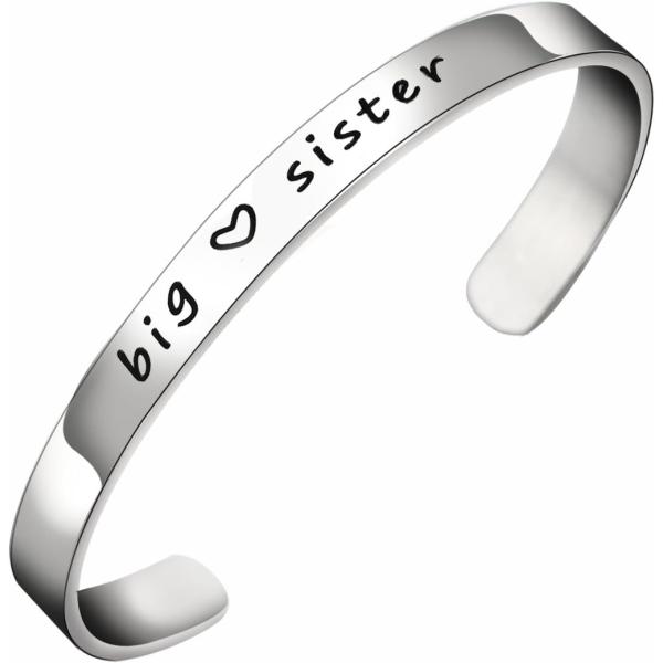 商品名BESPMOSP ”Big Sis” ”Middle Sis” ”Little Sis” 姉妹 カフバングル ブレスレット 家族 友人 女性・女の子への贈り物BESPMOSP Big Sis Middle Sis Little Sis...