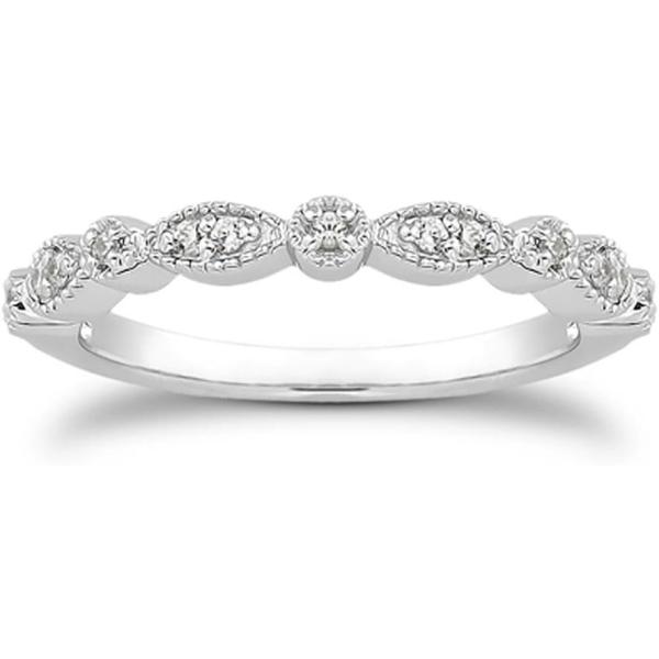 商品名(エスペア) espere Milgrain Marquiseシリーズ 婚約指輪 ラウンドキュービックジルコニア スターリングシルバー プラチナメッキまたはローズゴールドメッキ サイズ4〜9号espere Milgrain Marqu...