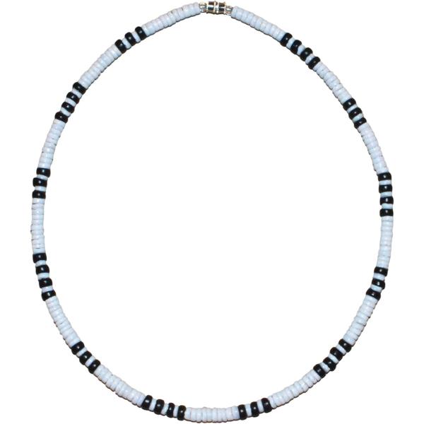 商品名Native Treasure 5mm ホワイト シェル ハイシェ プカ シェル ネックレス ブラックココビーズ付きNative Treasure - 16"" inch Mens and Womens White Clam Heis...