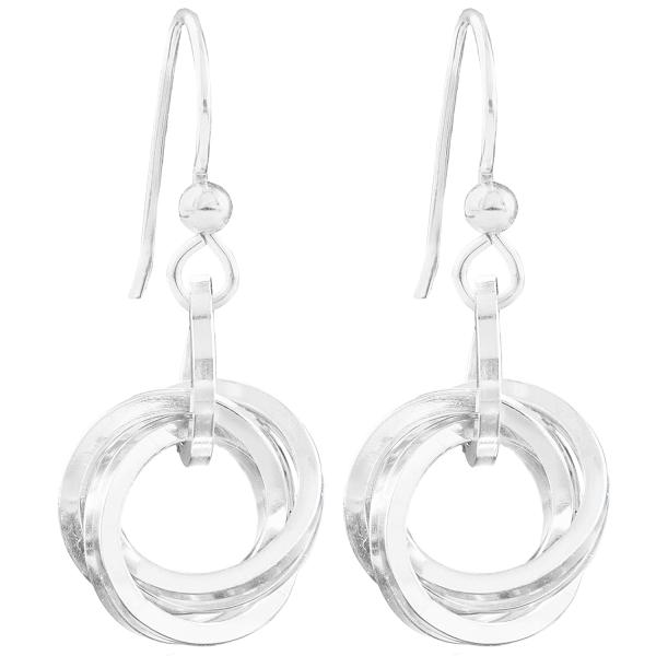 商品名Cute Love Knot Circle Dangle Earrings Made From Recycled Sterling Silver Simple Jewelry Gift idea for Womenブランド：Tahmi...
