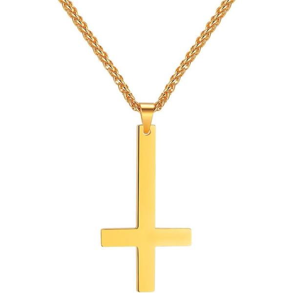 商品名PROSTEEL ステンレススチール 逆さクロスネックレス 逆さまクロス ゴシック オカルトデビル 悪魔ジュエリーPROSTEEL Inverted Cross Necklace,Upside Down Cross,Satanic J...