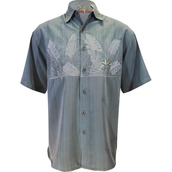 商品名: Bamboo Cay メンズ 胸 楽園の鳥 トロピカルスタイル 刺繍 ハワイアンボタンダウンシャツ US サイズ: 4X-Large カラー: グリーン Bamboo Cay Mens Short Sleeve Casual Ha...