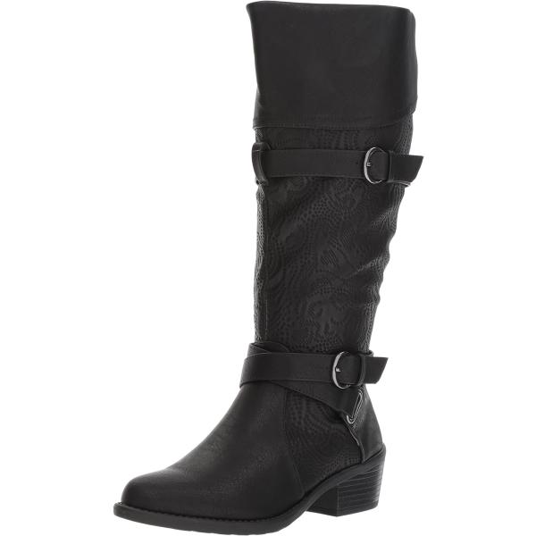 商品名Easy Street Women&amp;#39;s Kelsa Plus Harness BootEasy Street Women's Kelsa Plus Harness Boot, Black/Embossed, 6.5 M...