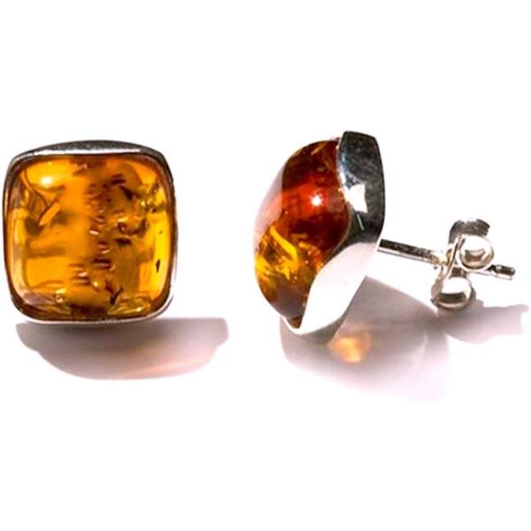 商品名正方形 スタッドピアス 琥珀 スターリングシルバーIan and Valeri Co. Amber Sterling Silver Perfect Square Stud Earringsブランド：Ian and Valeri Co....