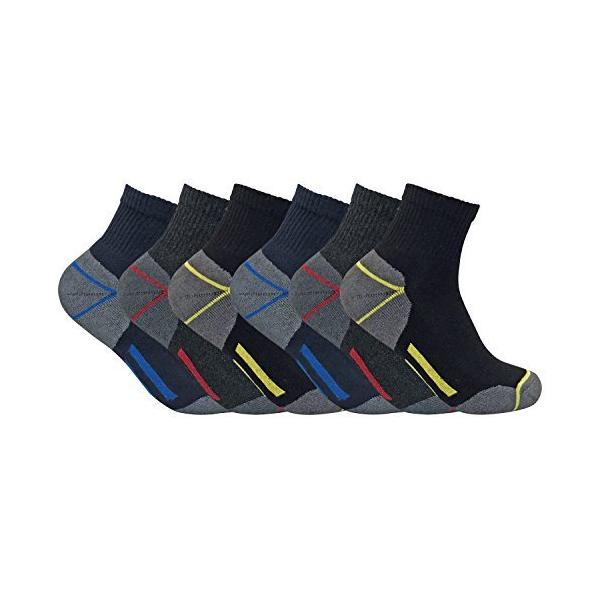 商品名:  Mens Ultimate Heavy Duty Cotton Low Ankle Quarter Work Socks for Steel Toe Boots (12-15 US, 6 Pack (Short))ブランド: S...