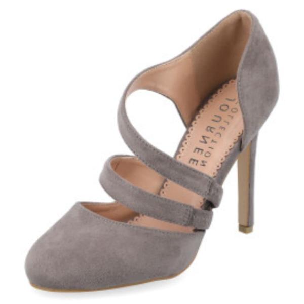 商品名: [Journee Collection] レディース カラー: グレー Journee Collection Womens Zeera Pump with Crossover Straps and Stiletto Heel, G...