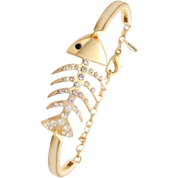 商品名noumandaクリスタルFish Bone Cuffバングル調整可能ブレスレット動物ジュエリーレディースNOUMANDA Crystal Fish Bone Cuff Bangle Adjustable Bracelet Anima...