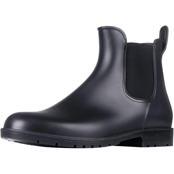 商品名Asgard レディース アンクルレインブーツ 防水 チェルシーブーツ, ブラック, 24.5Asgard Women's Ankle Rain Boots Waterproof Chelsea Boots, Black 39 (Si...