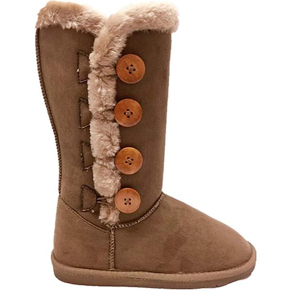 商品名Unknown レディース US サイズ: 6 カラー: ブラウンWomen's Fur Mid-Calf 4 Buttons Faux Soft Snow Winter Flat Boot Shoes New 02 (6, Ches...