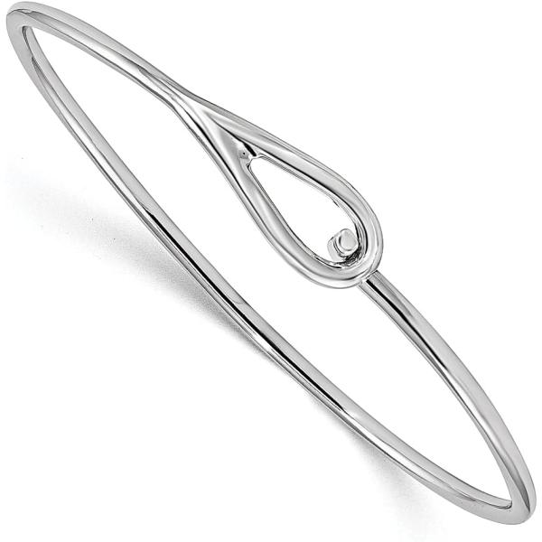 商品名925スターリングシルバー バングル ブレスレット カフ 拡張可能 積み重ね可能 フッククラスプ ファインジュエリー 女性へのギフトに, 7 inches, スターリングシルバー925 Sterling Silver Bangle B...