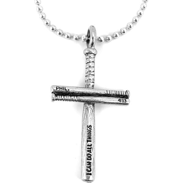 商品名FORGIVEN JEWELRY 野球バット クロスネックレス ピューターFORGIVEN JEWELRY Baseball Bat Cross Necklace In Pewterブランド：FORGIVEN JEWELRY商品サイズ...