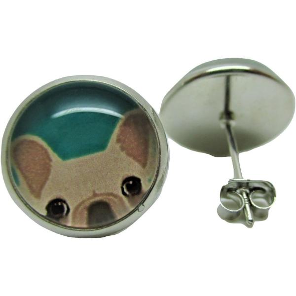 商品名フレンチブルドッグスタッド投稿イヤリング   新しい   ペア。French Bulldog Stud Post Earrings - New - Pair!ブランド：Pierced Republic商品サイズ：高さ：1.8 cm横幅...
