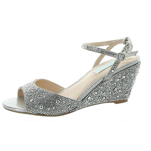 商品名: Betsey Johnson レディース Sb-Elora ウェッジサンダル US サイズ: 7.5 カラー: シルバー Betsey Johnson Blue Women's SB-Elora Wedge Sandal, Sil...