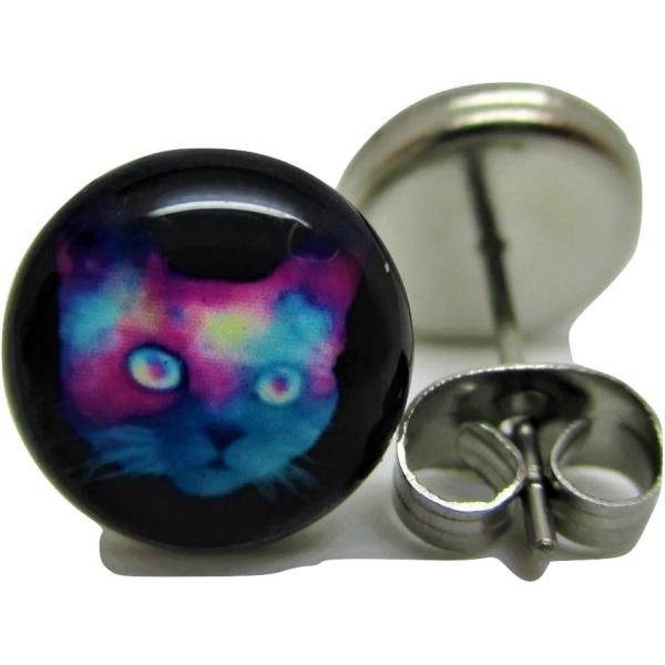 商品名スペースキャットポストピアス ペア。Space Cat Post Earrings - New - Pair!ブランド：Pierced Republic商品サイズ：高さ：1.9 cm横幅：3.3 cm奥行：4.8 cm重量：862 g...