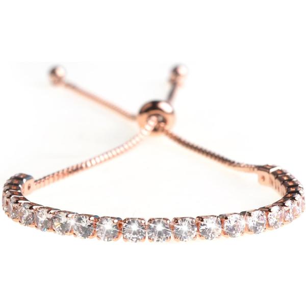 商品名ASHMITA ファッション 調節可能 チェーンブレスレット レディース キュービックジルコニア ローズゴールド ギフトブレスレット 豪華な輝くジュエリー MASHMITA Fashion Adjustable Chain Brace...