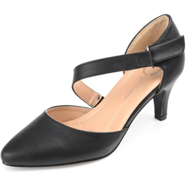商品名Journee Collection レディース US サイズ: 7 B(M) US カラー: ブラックJournee Collection Womens Tillis Pointed Toe Pumps with Crossover...