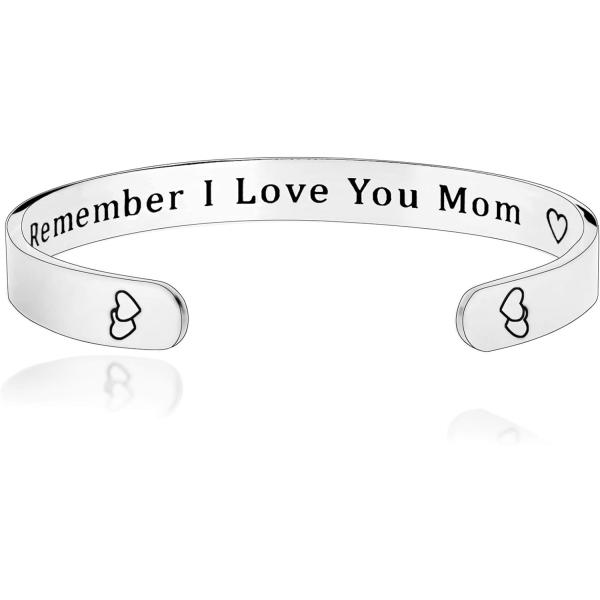 商品名Remember I Love You Momカフバングルブレスレット 娘から息子への母へのギフト 母の日にNzztont Remember I Love You Mom Cuff Bangle Bracelet Mom Gift F...