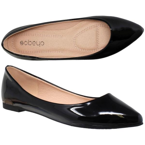 商品名:  SOBEYO Women Ballet Flats Pointed Toe Slip On Closed Toe Shoes Black Patent Size 7.5ブランド: SOBEYO商品サイズ: 7.5高さ: 30.2...