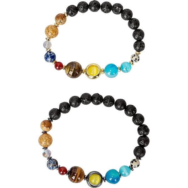 商品名SPUNKYsoul Solar System Earth Planets Bracelet Universe Galaxy Couples Long Distance for His and Hers Women and Men J...