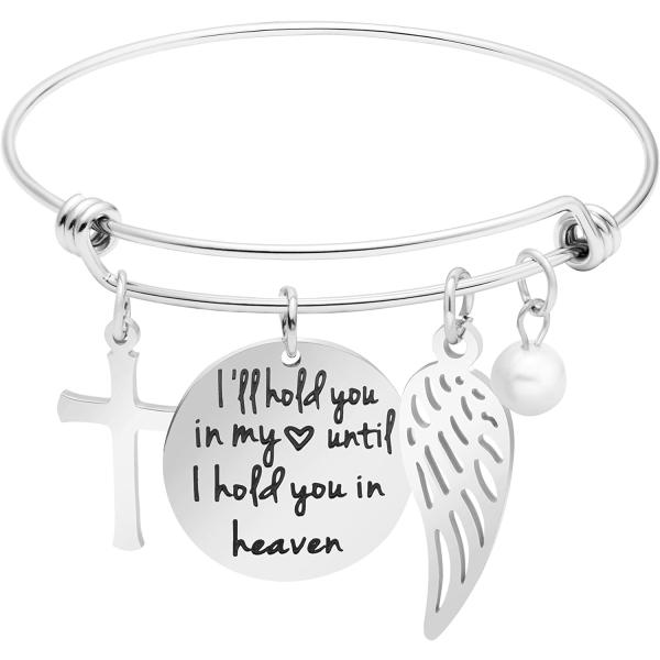商品名Awegift メモリアルブレスレット レディース ジュエリー バングル ジュエリー ギフト 亡くなった人の思い出 父親 母 兄弟 お悔やみ 思い出 ステンレススチール カフブレスレット シルバーAwegift MEMGIFT Mem...