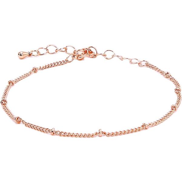 商品名Ashmitaチャームチェーンブレスレット女性用デリケートローズゴールドジルコンミニマリストジュエリー6.5 "" + 1 ""ASHMITA Fashion Bracelets for Women Girl Rose Gold Ad...