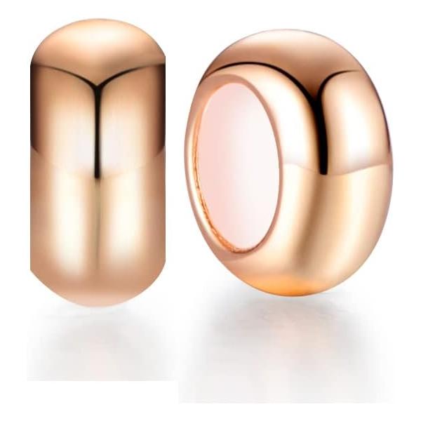 商品名ローズゴールド ラバーチャームストッパー スペーサービーズ 925スターリングシルバー パンドラブレスレットにフィットGW 2PCS Charm Stopper Beads 925 Sterling Silver Charms Spa...